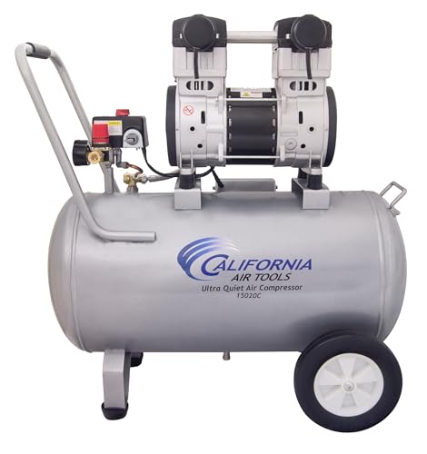 California Air Tools 15020C Ultra Quiet & Oil-Free 2.0 Hp 15.0 gallon Steel Tank Air Compressor