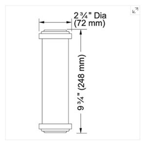 Franke DW-100, LB-2000 FRX02-2PK Triflow Water Filter Cartridge, 2-Pack, Small, White, 2 Count