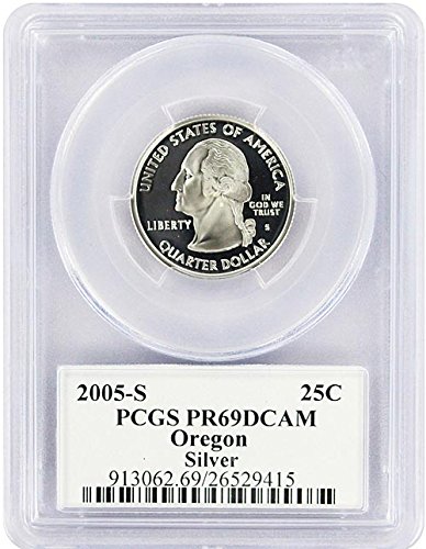 2005 Oregon State S Silver Proof Quarter PR-69 PCGS