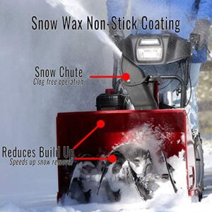 Snow Wax Snow and Ice Repellent Coating for Snowblowers, Shovels, Wheel Wells - 11oz Spray