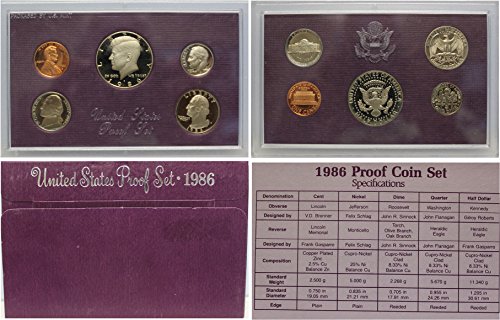 1986 S U.S. Proof Set in Original Government Packaging