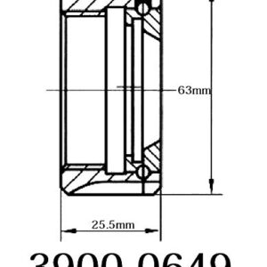 HHIP 3900-0649 Collet Chuck Nut, ER-40 B-Type M50 x 1.5 Er, 25.5 mm