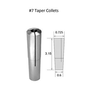 HHIP 3900-0979#7 Collet Set, B & S Style, 7-Piece, 1/8" x 1/2"