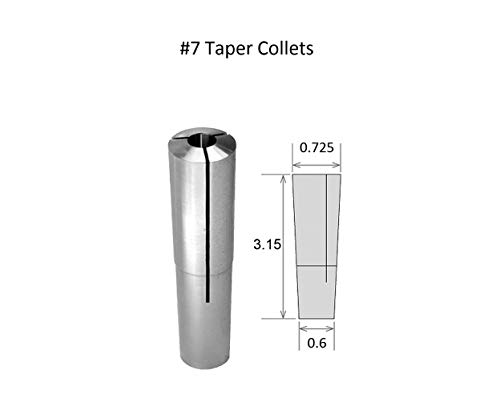 HHIP 3900-0979#7 Collet Set, B & S Style, 7-Piece, 1/8" x 1/2"