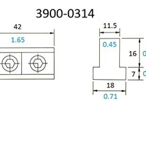 VERTEX 3900-0314 Steel T-Slot Clamping Nut Kit, 4-Piece, 7/16"