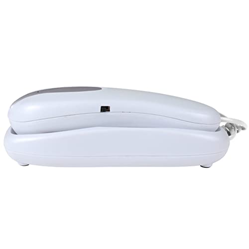 Slimline White Colored Phone for Wall Or Desk with Memory