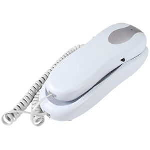 Slimline White Colored Phone for Wall Or Desk with Memory