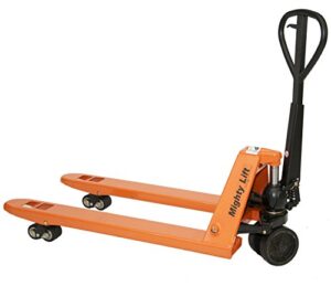 mighty lift ml110 heavy duty super high pallet jack/truck, 11000 lb capacity, 27" x 48"