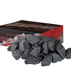 The Sauna Place 25 LB Box of Replacement Sauna Heater Stones, Sourced from Finland