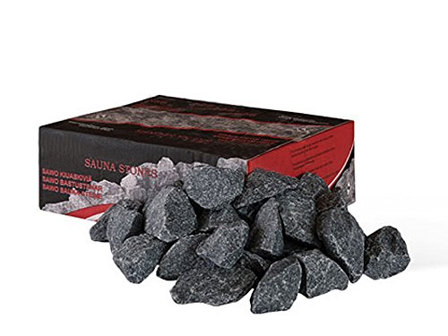 The Sauna Place 45 LB Box of Replacement Sauna Olivine Stones, Sourced from Finland