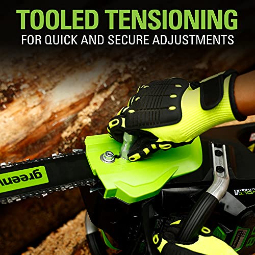 Greenworks 80V 18" Brushless Cordless Chainsaw (Great For Tree Felling, Limbing, Pruning, and Firewood) / 75+ Compatible Tools), 2.0Ah Battery and Rapid Charger Included