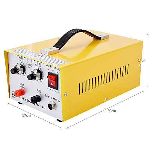 MXBAOHENG 2 in1 Pulse Sparkle Spot Welder Gold Silver Platinum Jewelry Welding Machine 30A (110V)