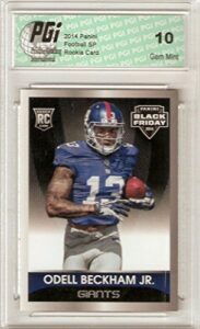 odell beckham jr. 2014 panini black friday #34 only 499 made rookie card pgi 10