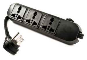 sevenstar ss 60 universal power strip 3 outlets for 110v-250v worldwide travel with surge/overload