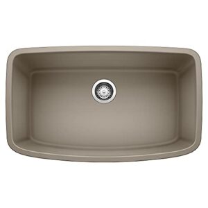 blanco, truffle 441772 valea silgranit super single bowl undermount kitchen sink, 32" x 19", 32" l x 19" w