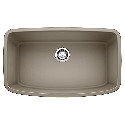 BLANCO, Truffle 441772 VALEA SILGRANIT Super Single Bowl Undermount Kitchen Sink, 32" X 19", 32" L x 19" W