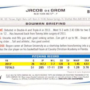 2014 Bowman Prospects #BP73 Jacob deGrom Pre-Rookie Baseball Card