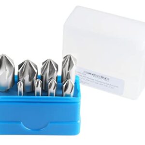 Accusize Industrial Tools 82 Degree 6 Flute H.S.S. Machine Countersink, 8 Pcs, Precision Ground, 0206-1018