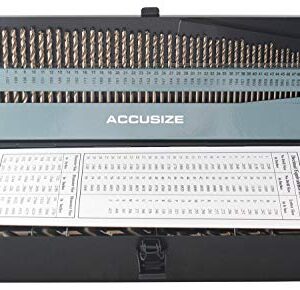 Accusize Industrial Tools M35-H.S.S. Plus 5% Cobalt 115 Pc Professional Drill Bit Set, 135 Deg Split Point, 3-in-1, 1/16-1/2'', Number 1 to 60, A to Z