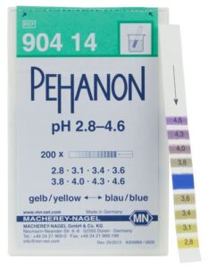 macherey-nagel, 90414, pehanon ph 2.8-4.8, box of 200 strip