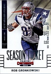 2014 panini contenders football card #68 rob gronkowski - new england patriots mint