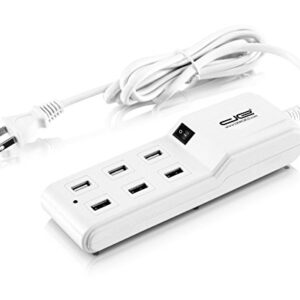 Digital Energy 6 Port USB Charging Station and Surge Protector Strip (in Retail Packaging)