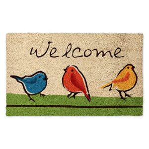 dii natural coir doormat outdoor welcome mat, 17x29, for the birds