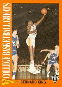 Bernard King Basketball Card (Tennessee Volunteers) 1992 Kellogs College Basketball Greats #13