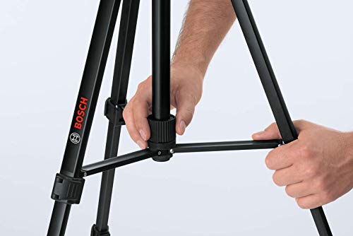 Bosch BT150 Compact Tripod with Extendable Height for Use with Line Lasers, Point Lasers, and Laser Distance Tape Measuring Tools, Black