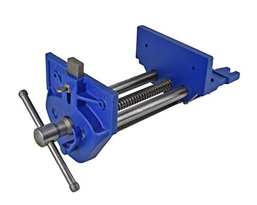 Yost Vises M9WW Rapid Action Woodworking Vise | Quick Release Lever for Quick Adjustments | 9 Inch Jaw Width | Made with Heavy-Duty Cast Iron | Blue