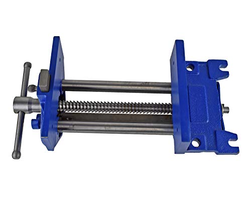 Yost Vises M9WW Rapid Action Woodworking Vise | Quick Release Lever for Quick Adjustments | 9 Inch Jaw Width | Made with Heavy-Duty Cast Iron | Blue