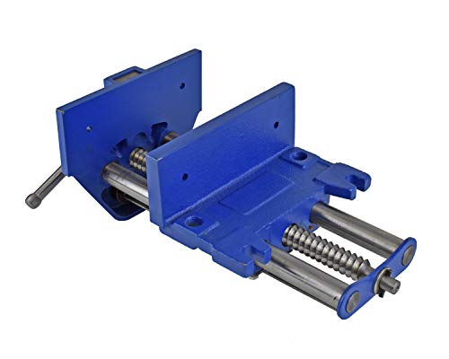 Yost Vises M9WW Rapid Action Woodworking Vise | Quick Release Lever for Quick Adjustments | 9 Inch Jaw Width | Made with Heavy-Duty Cast Iron | Blue