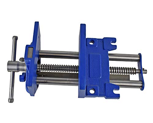 Yost Vises M9WW Rapid Action Woodworking Vise | Quick Release Lever for Quick Adjustments | 9 Inch Jaw Width | Made with Heavy-Duty Cast Iron | Blue