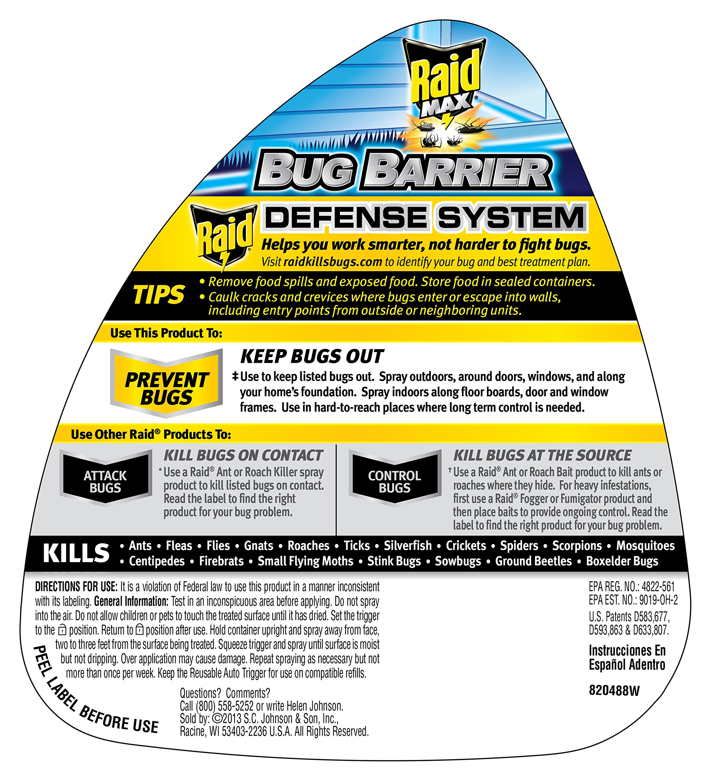 Raid 10191500 MAX Bug Barrier, Pack - 1, 30oz Trigger