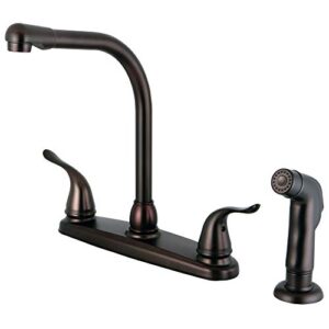 kingston brass fb2755ylsp yosemite 8" centerset kitchen faucet, oil rubbed bronze