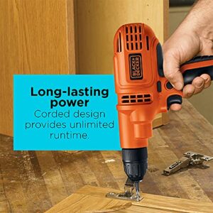 BLACK+DECKER Corded Variable Speeds Drill, 5.5-Amp, 3/8-Inch (DR260C)