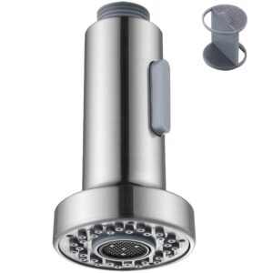 kitchen faucet sprayer head, angle simple pull out sink faucet spray head nozzle kitchen pull down faucet nozzle spout replacement part 2 functions, brushed nickel