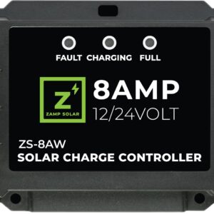 Zamp solar 8-Amp Waterproof/Weatherproof Solar Charge Controller. Protect Batteries with Smart Solar Charging