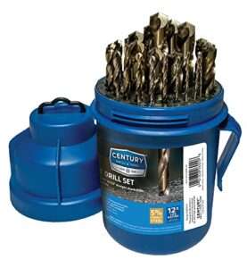 century drill & tool 26929 cobalt drill bit set, 29 piece