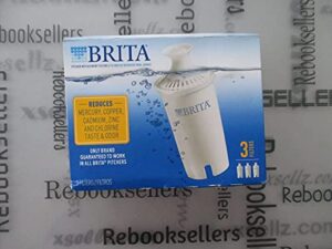 brita water filter pitcher advanced replacement filters (packaging may vary) original version, 3 count