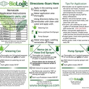 BioLogic All-Natural Pest Control Ecomask - 50 Million Steinernema carpocapsae (Sc) Beneficial Nematodes for Fleas, Armyworms, Cutworms and More - Pet, Plant and Family-Safe - USA Grown, Non-GMO