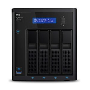 wd 24tb my cloud ex4100 expert series 4-bay network attached storage - nas - wdbwze0240kbk-nesn