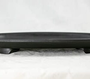 Oval Black Plastic Humidity/Drip Tray for Bonsai Tree and House Indoor Plants - 9.5"x 6.5"x 1"