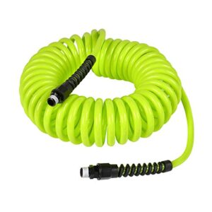 flexzilla polyurethane recoil air hose, 1/4 in. x 25 ft., zillagreen - lp1425afz