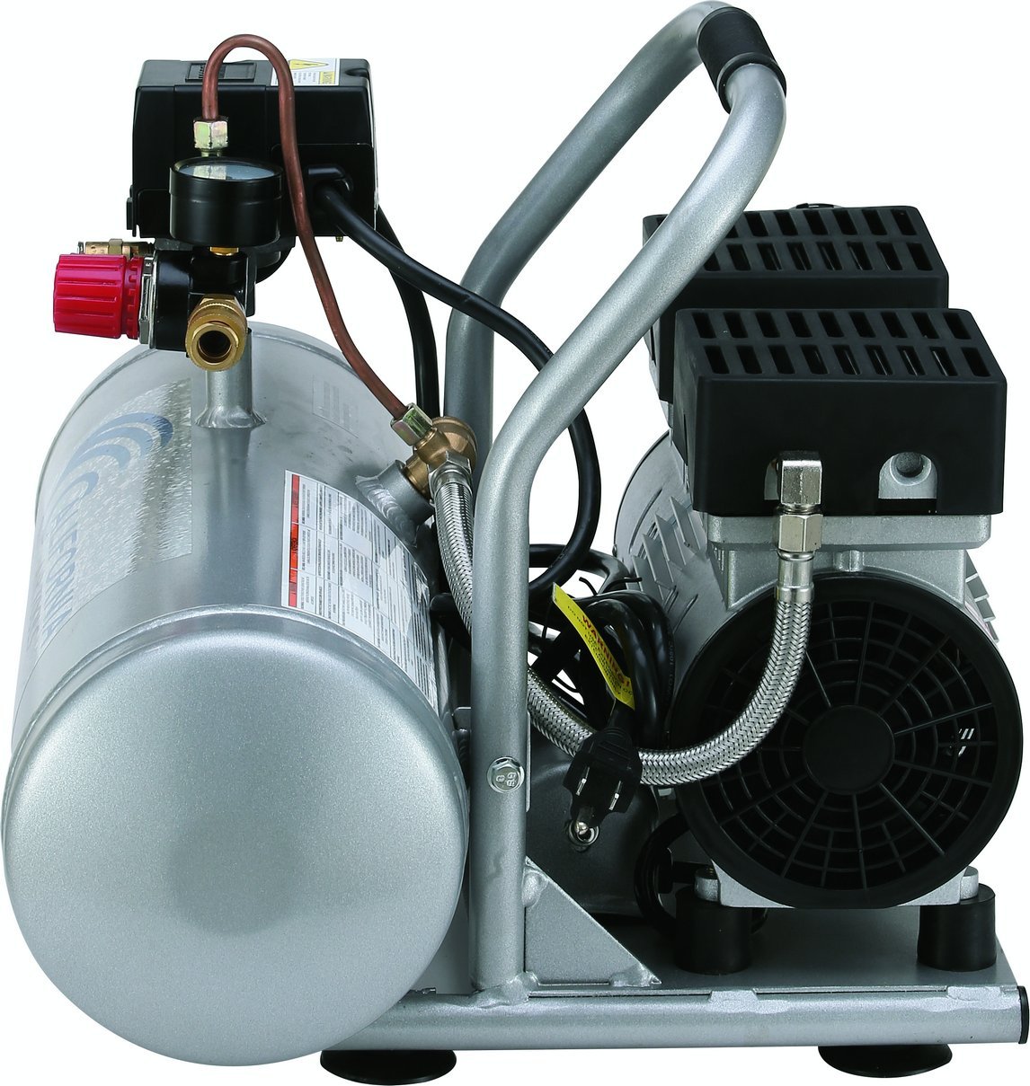 California Air Tools 2010A Ultra Quiet and Oil-Free 1.0 HP 2.0-Gallon Aluminum Tank Air Compressor,Silver