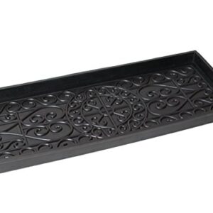 BIRDROCK HOME Rubber Boot Tray - 34 inch Decorative Boot Tray for Entryway Indoor - Shoe Tray