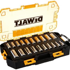 DEWALT Deep Socket Set, 20-Piece, 3/8" Drive Metric/SAE (DWMT73812)