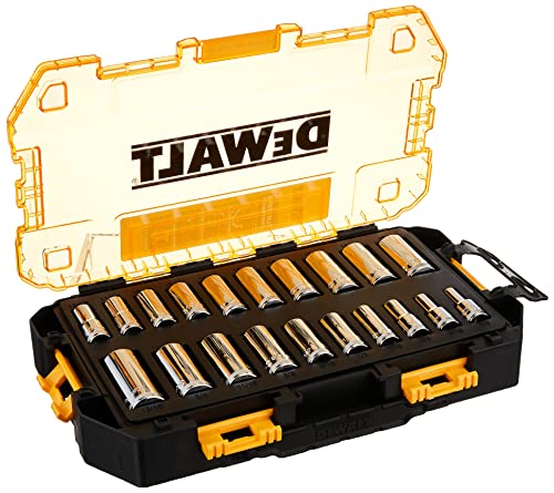 DEWALT Deep Socket Set, 20-Piece, 3/8" Drive Metric/SAE (DWMT73812)