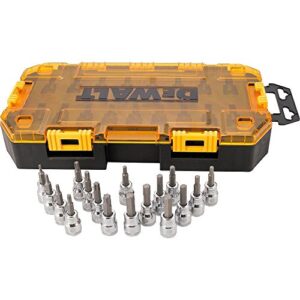 dewalt drive bit socket set, 3/8" drive, sae/metric, 17-piece (dwmt73806)