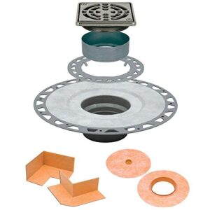 schluter systems kerdi shower drain kit - 4 inch grate